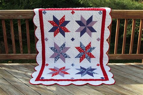 Patriotic American Star Quilt Pattern Pdf Digital Download