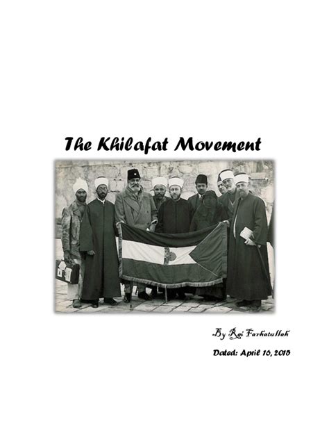 Pdf Khilafat Movement