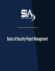 Mastering Security Project Management Essentials Course Hero
