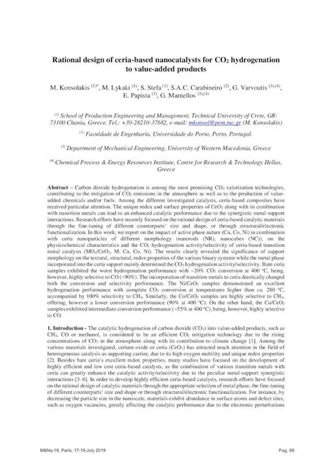 Pdf Rational Design Of Ceria Based Nanocatalysts For Co2 · 2019 9 13 · Ceria Nanorods