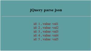 JQuery JSON Parse How Does JQuery JSON Parse Work With Example
