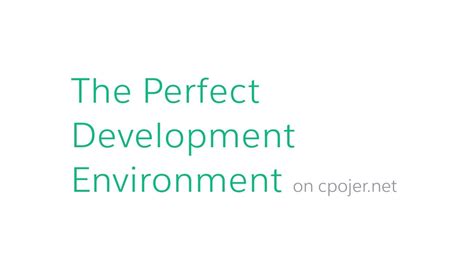 The Perfect Development Environment Rcommandline