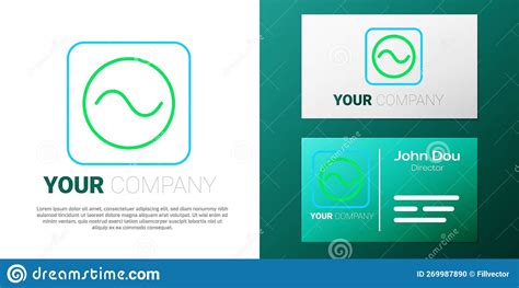 Line AC Voltage Source Symbol Icon Isolated On White Background Alternating Current Symbol