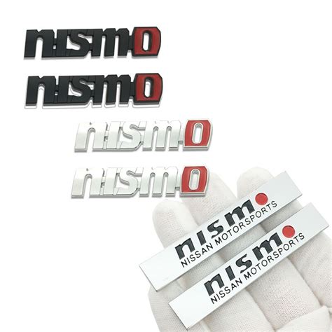 2 개대 3d 금속 Nismo 로고 자동차 스티커 후면 트렁크 Mudguard 배지 엠블럼 닛산 Teana Juke Tiida Gtr Gtr 350z 370z 240sx