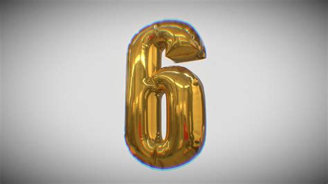 6 3d Number 6 Six Download Free 3d Model By Gr Video Grvideotv