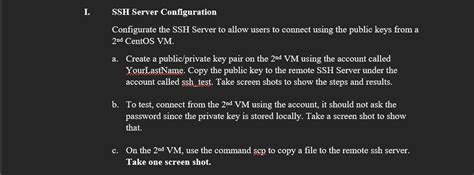 Solved I Ssh Server Configurationconfigurate The Ssh Server