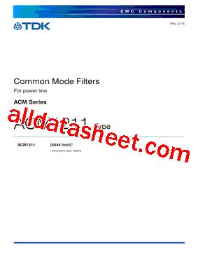 ACM1211 102 2PL TL01 Datasheet PDF TDK Electronics