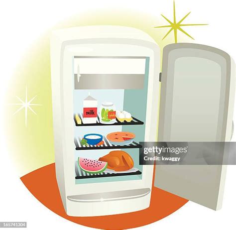open refrigerator high res vector graphic getty images