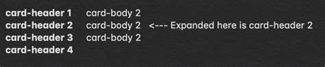 html aligning card body of accordion to top right from the card