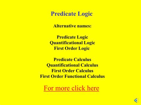 Predicate Logic In Artificial Intelligence Ppt Programming