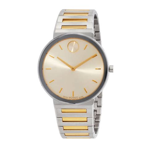 Movado Bold Horizon Quartz Taupe Dial Unisex Watch 3601075 Movado