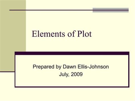 Elements Of Plot Ppt Fiction Books And Literature