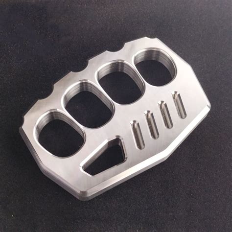 Solid Steel Knuckle Duster Self Defense Four Finger Window Breaking