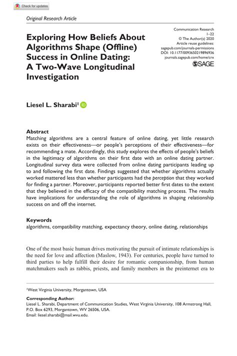Pdf Exploring How Beliefs About Algorithms Shape Offline Success In