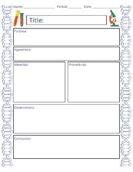 Fun Science Lab Report Template By CraftingScienceLady TPT