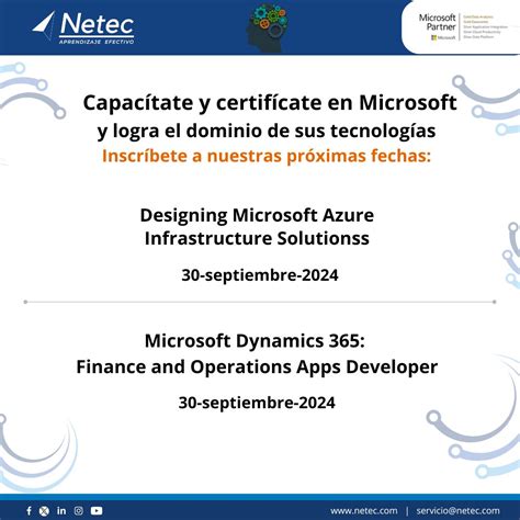 ¡capacítate Y Certifícate Con Microsoft Netec