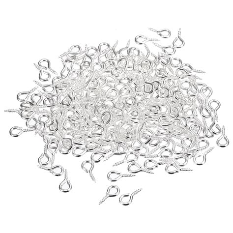 300 Pack Small Screw Eye Hooks Mini Eyelets Screws 45x10x12mm