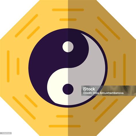 중국 설날 웹 사이트 응용 프로그램 책 광고 기사 및 기타 장소를위한 Yin Yang 동전의 벡터 평면 아이콘 생생한 일러스트 레이 션 0명에 대한 스톡 벡터 아트 및 기타