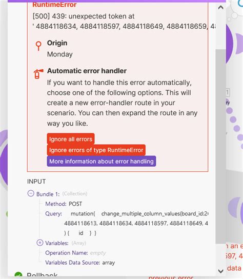 Error With Module Execute Graphql Query In Monday Apps