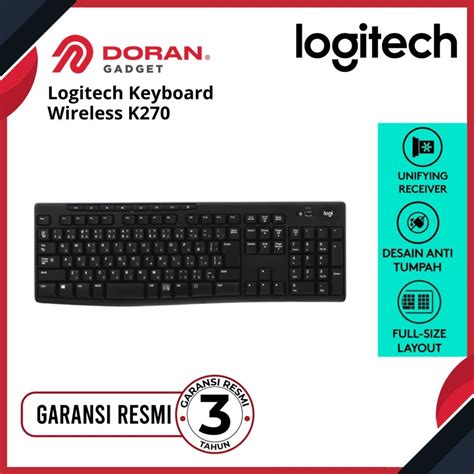 Jual Logitech K270 Wireless Keyboard With Unifying Receiver Garansi Resmi 3 Tahun Shopee