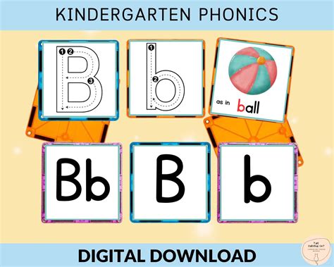 Phonics Alphabet Flashcards Kindergarten Activity Cards Magnetic