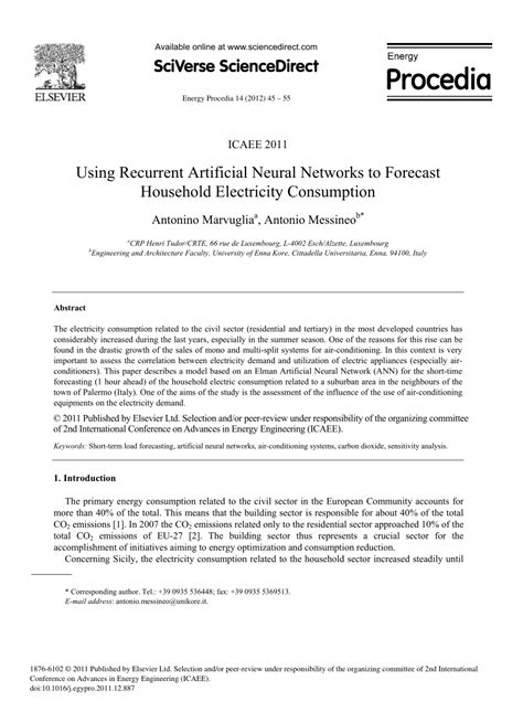 Pdf Using Recurrent Artificial Neural Networks To Forecast Household