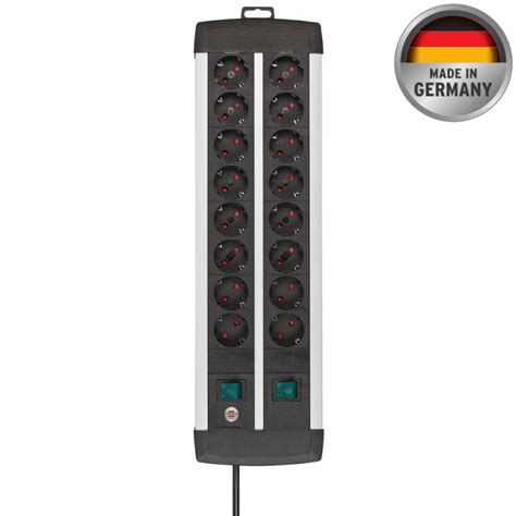 Brennenstuhl Premium Alu Line Serisi 8 + 8 16 Soketli 3 Metre Priz ...