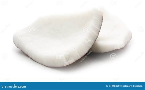 Partes Do Coco Isoladas Foto De Stock Imagem De Fresco 94248830