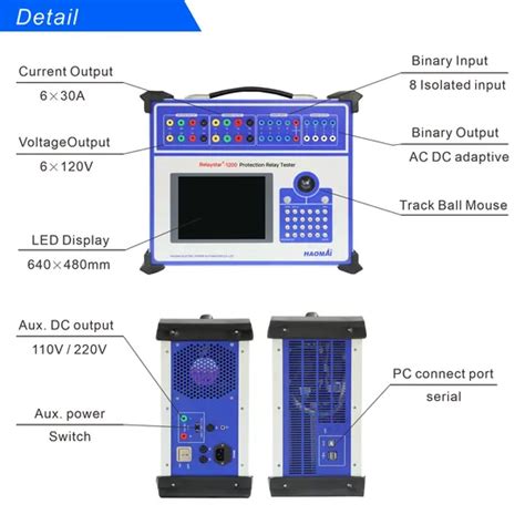 Advanced 6 Phase Relay Tester For Substation Differential Testing