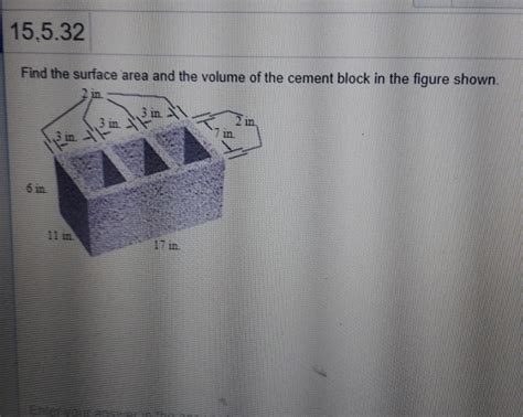 Solved Find The Surface Area And The Volume Of The Chegg Com