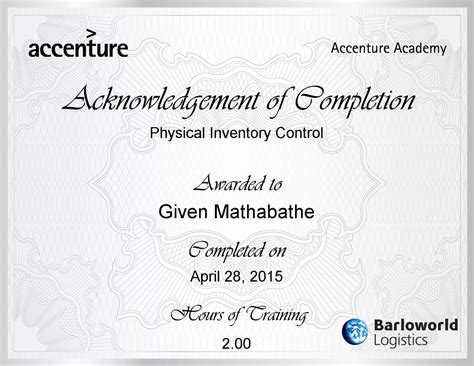 Physical Inventory Certificate Ppt