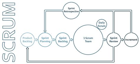 Scrum Framework Development Process Diagram Software Developers Sprints Infographic Stock