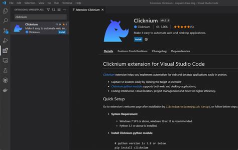 🚀 Installation Clicknium