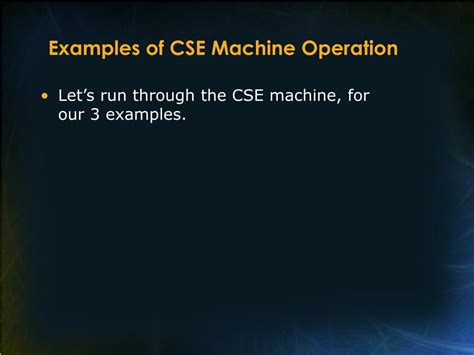 PPT The CSE Machine PowerPoint Presentation Free Download ID