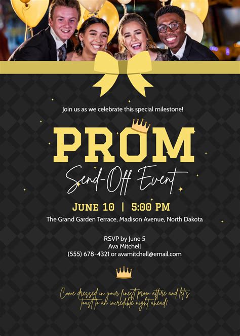 Prom Invitations Custom Prom Invitations Customizable Prom