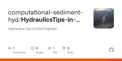 GitHub Computational Sediment Hyd HydraulicsTips In CivilEngineer Hydraulics Tips In Civil