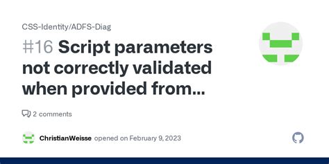 Script Parameters Not Correctly Validated When Provided From Console