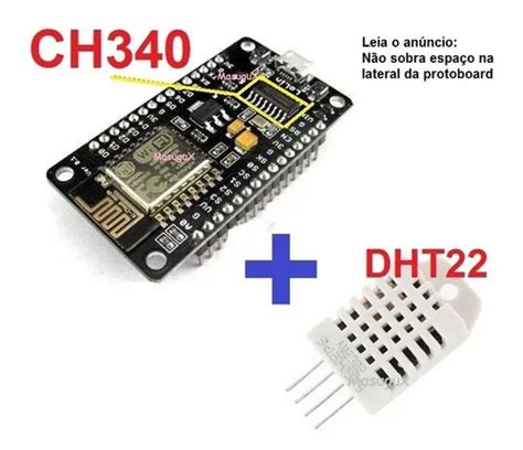 Dht22 Sensor Temperatura Umidade Pra Arduino Nodemcu Esp32 R 78 Em