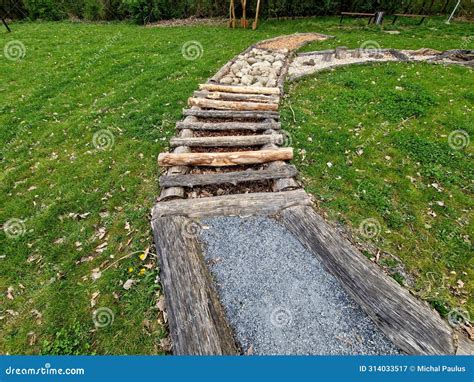Tactile Path For Bare Feet Awakens The Senses And Uneven Endings On Stock Image Image Of