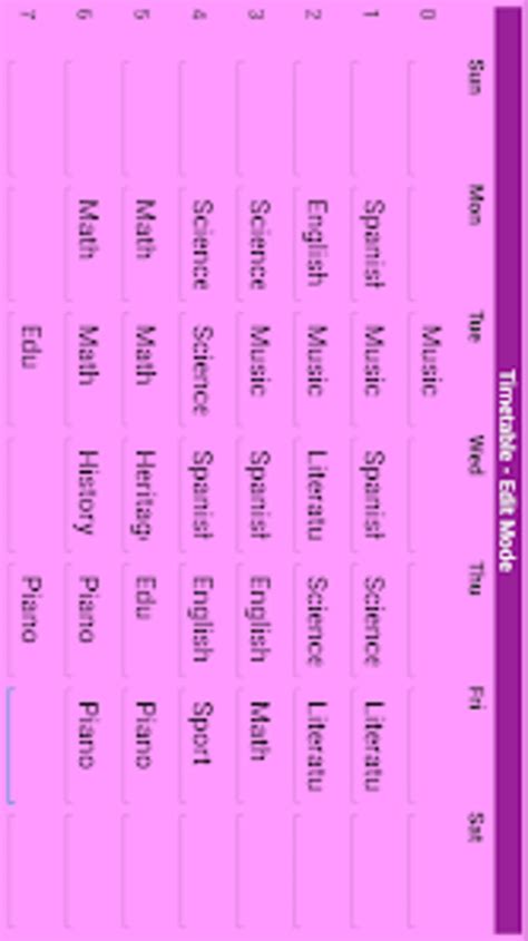 School Timetable For Android Download