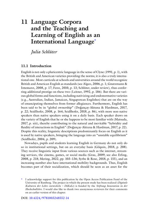 pdf language corpora and the teaching and learning of english as an