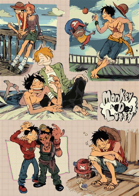 Nami Monkey D Luffy Sanji Tony Tony Chopper And Usopp One Piece Drawn By Makenevemoiine