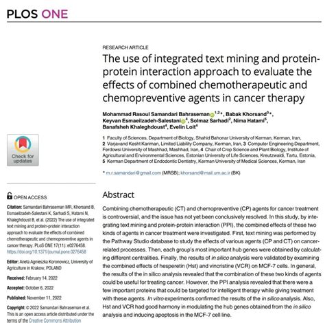 Babak Khorsand On Linkedin The Use Of Integrated Text Mining And Protein Protein Interaction