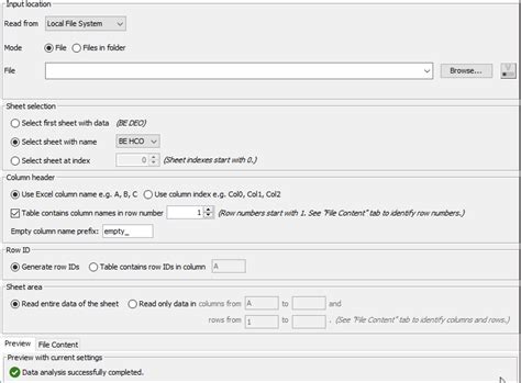 Excel Reader With Read Excel Sheet Names Inconsistency Knime