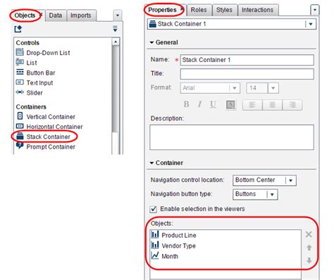 Use A Stack Container To Pick Your Category In Sas Visual Analytics