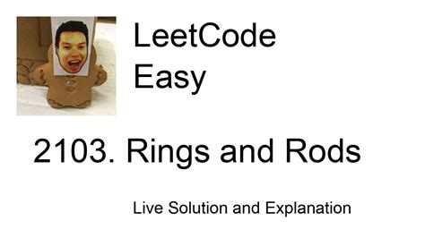 Rings And Rods Leetcode Easy YouTube
