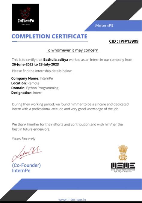 Aditya Battula On Linkedin Internship