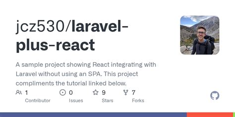 Github Jcz530laravel Plus React A Sample Project Showing React Integrating With Laravel