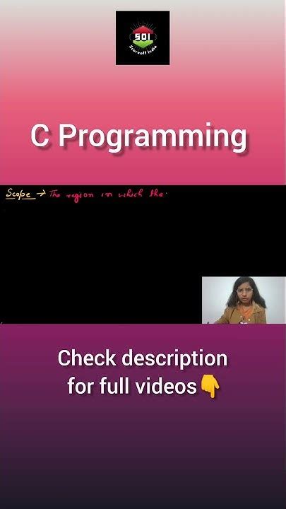 scope in c programming shorts ytshorts trending computerscience