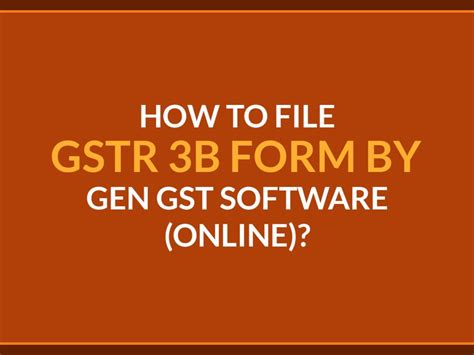 Step By Step Process To File GSTR B By Gen GST Online Software